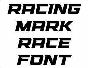 Racing Mark Race Font - Dafont Style