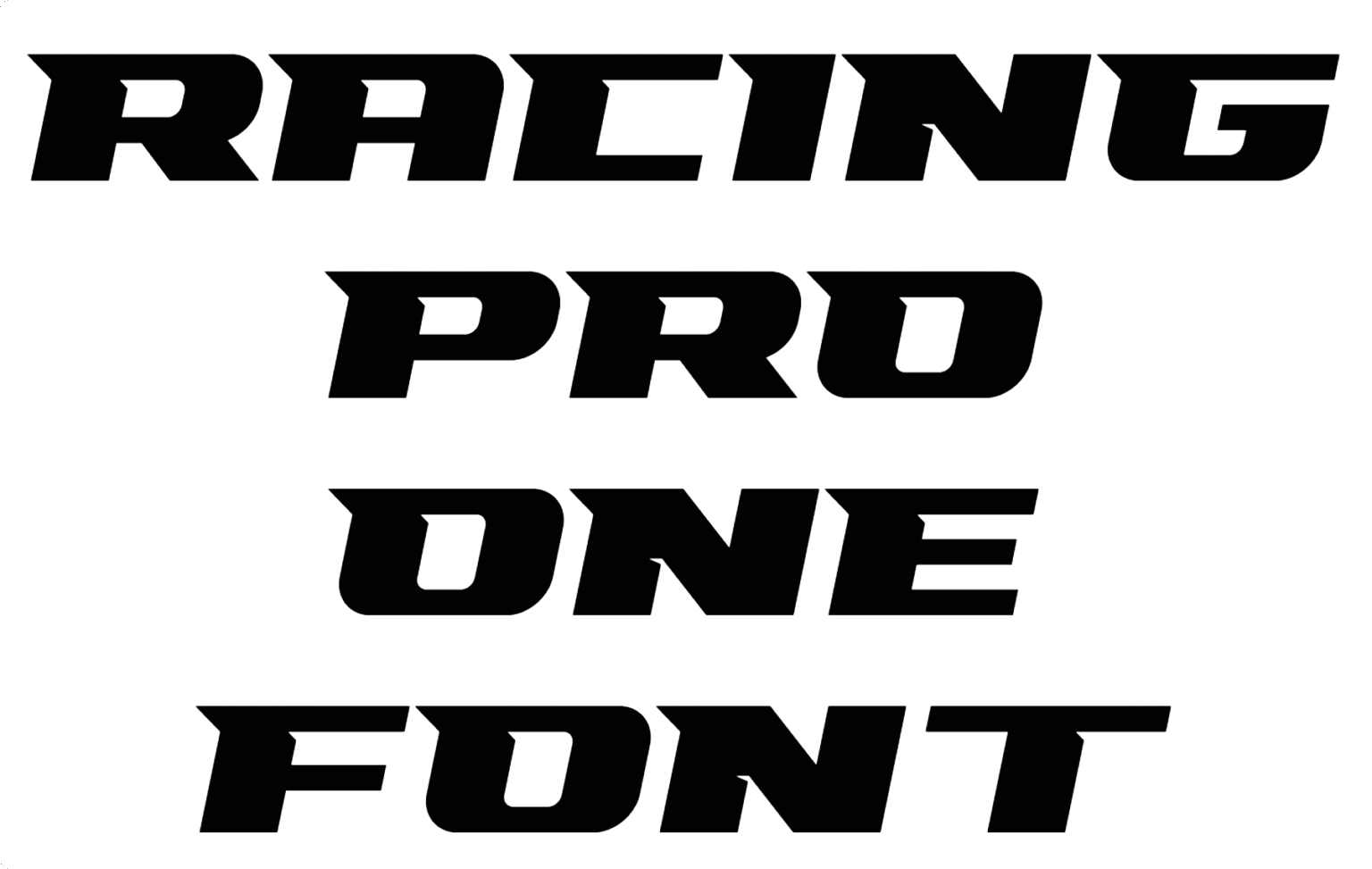 Racing Pro One Font - Dafont Style