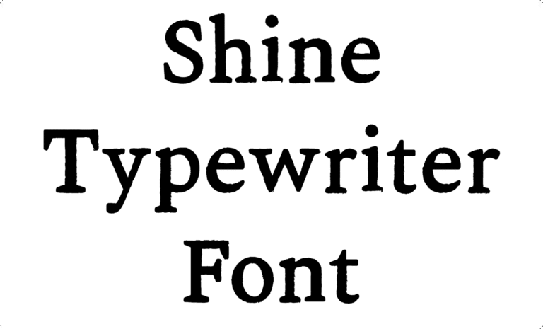 Shine Typewriter Font - Dafont Style