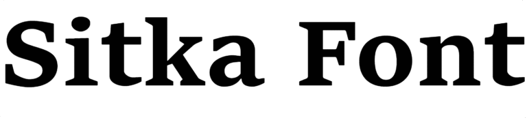 Sitka Font - Dafont Style