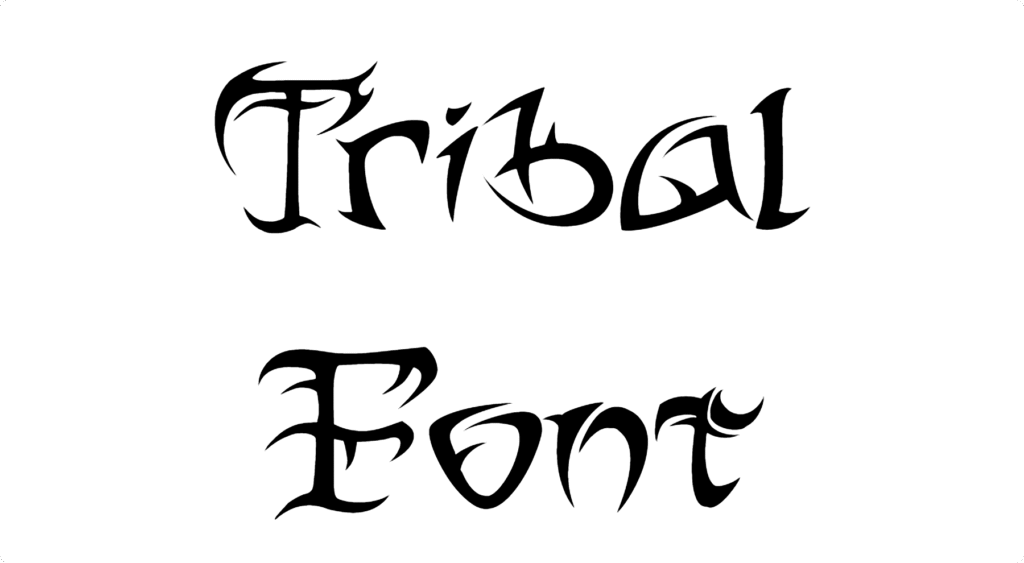 Tribal Font - Dafont Style