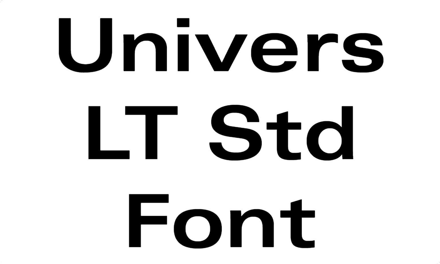 Univers LT Std Font - DafontStyle