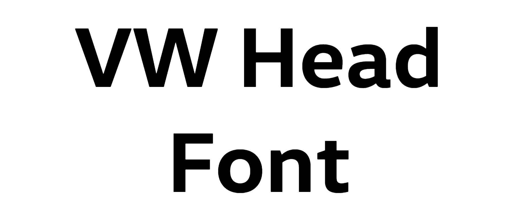 VW Head Font - Dafont Style