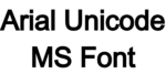 Arial Unicode MS Font