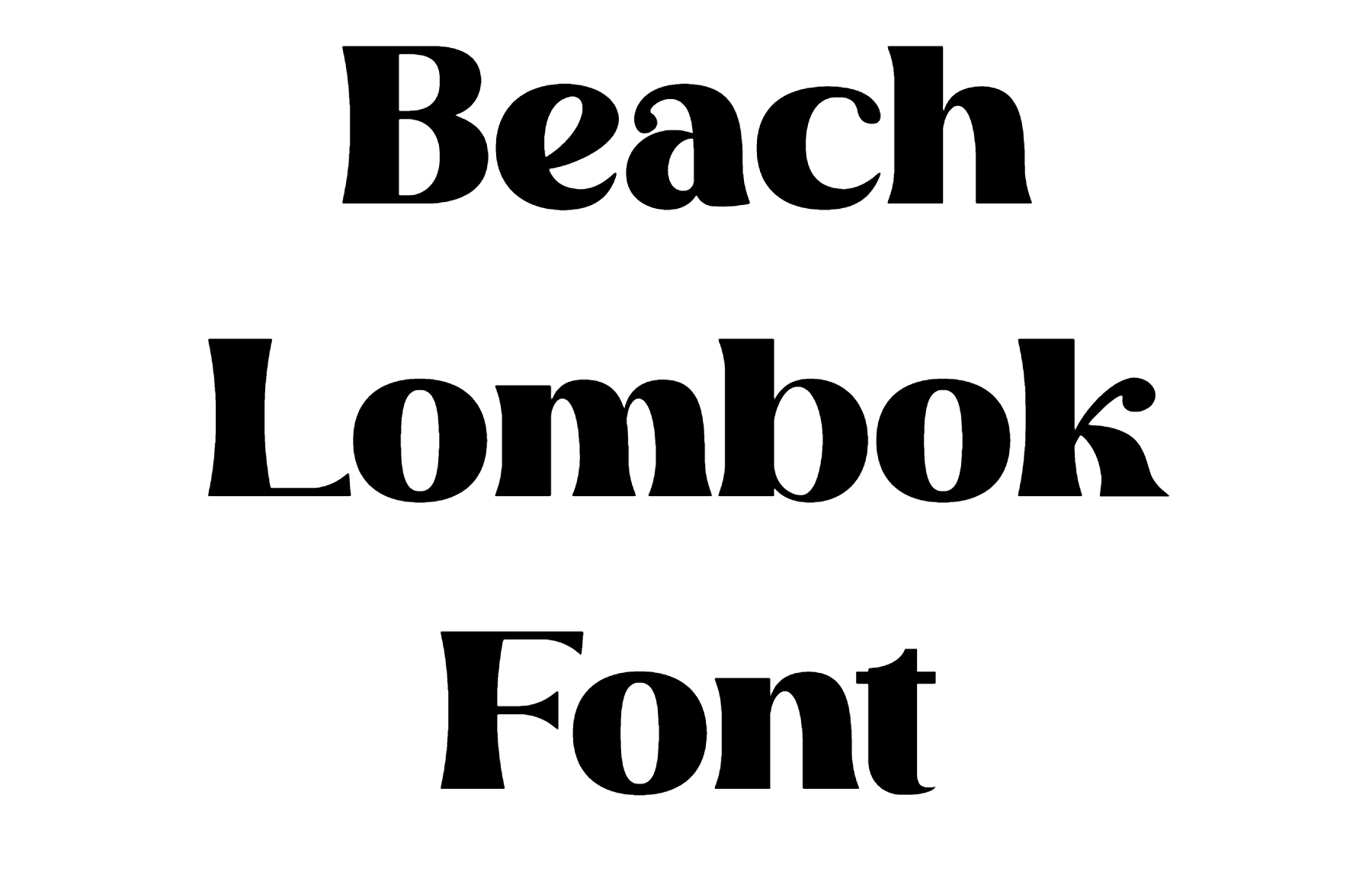 Beach Lombok Font - Dafont Style