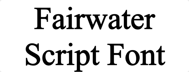 Fairwater Script Font - DafontStyle