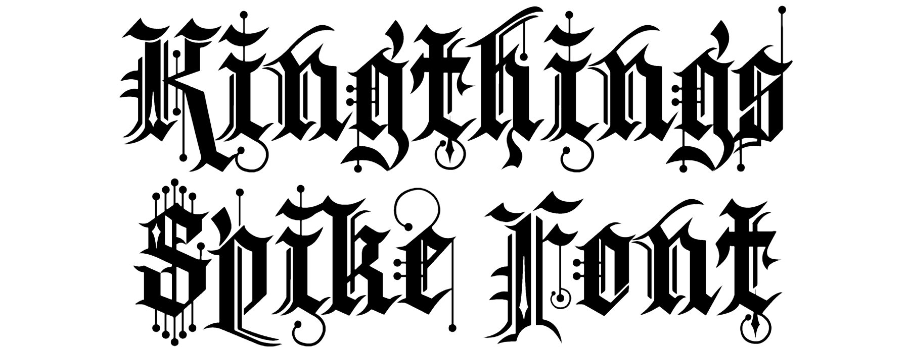 Kingthings Spike Font - DafontStyle