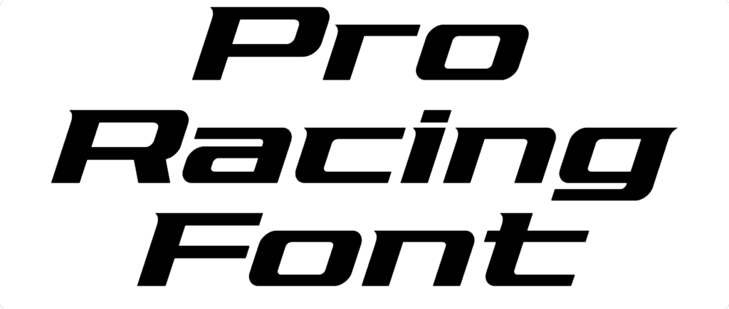 Pro Racing Font - Dafont Style