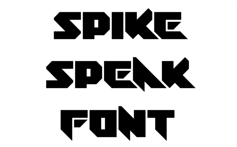 Spike Speak Font - Dafont Style