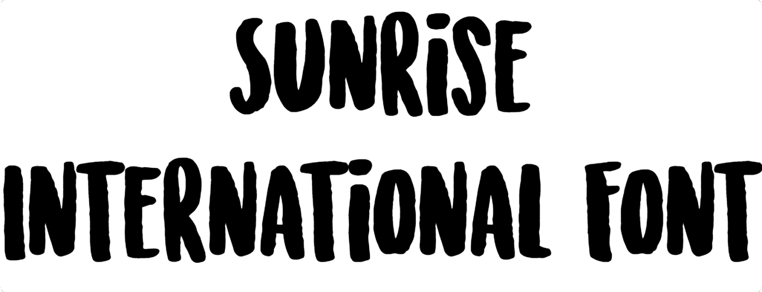 Sunrise International Font - DafontStyle