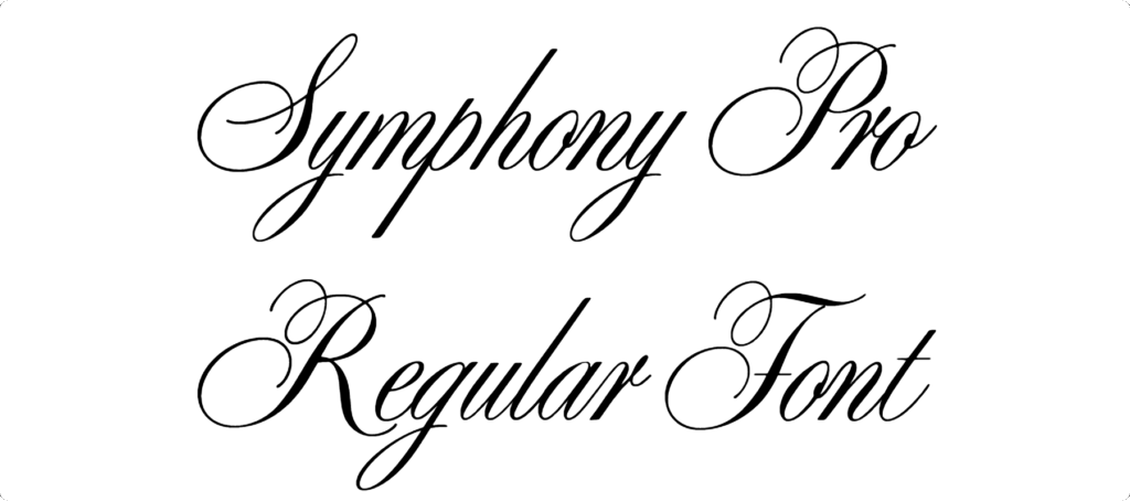 Symphony Pro Regular Font - DafontStyle