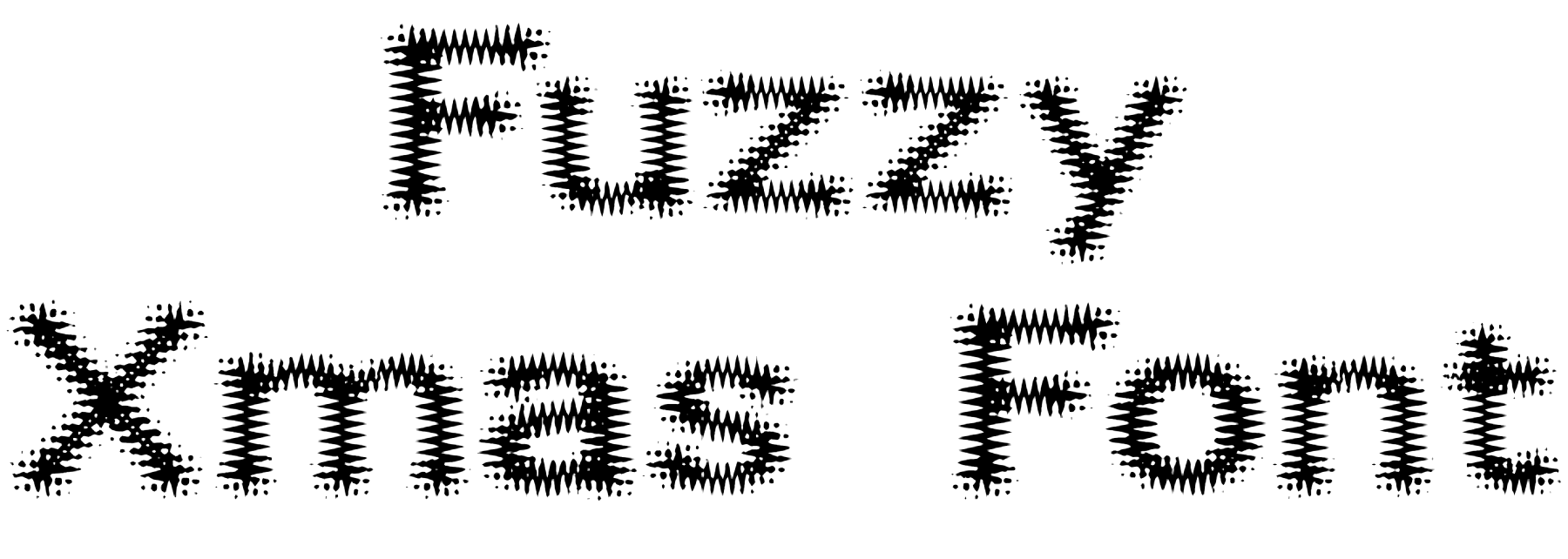 Fuzzy Xmas Font - Dafont Style