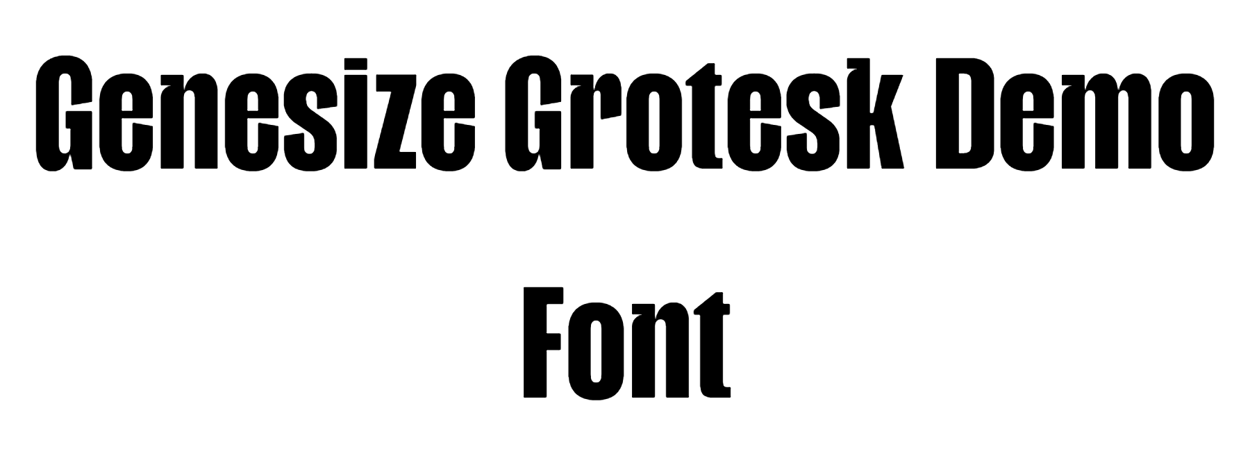 Genesize Grotesk Demo Font - Dafont Style