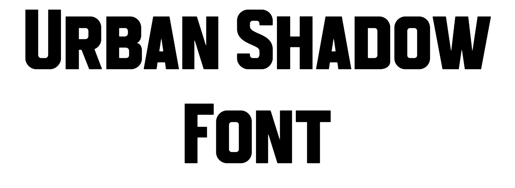 Urban Shadow Font - Dafont Style