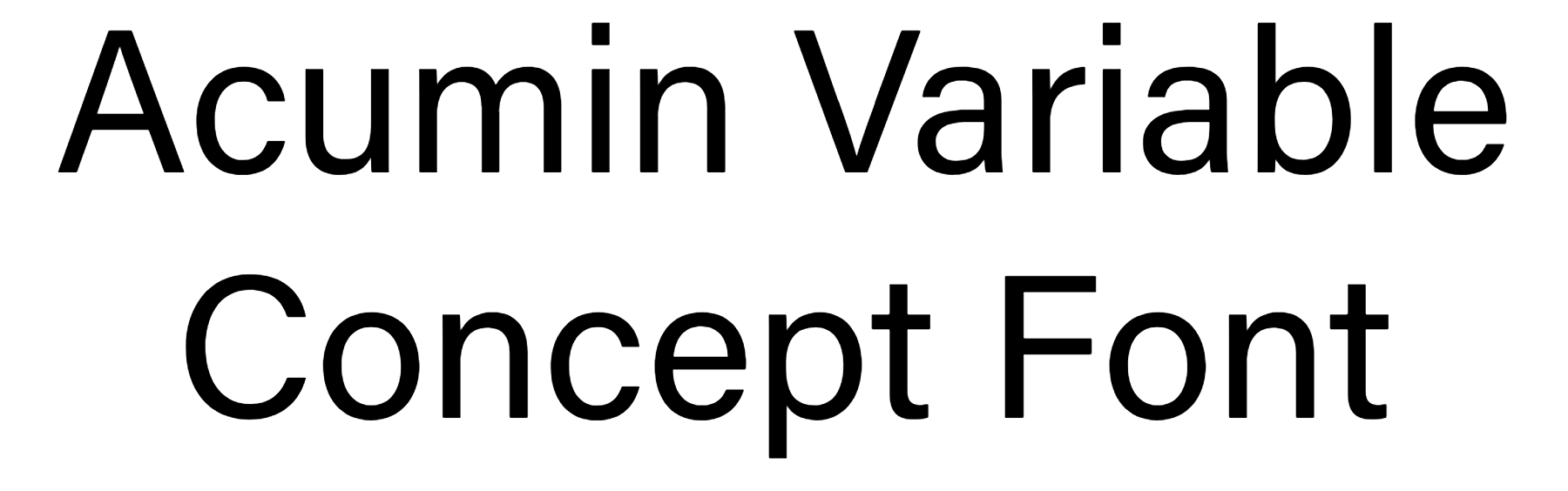 Acumin Variable Concept Font - Dafont Style