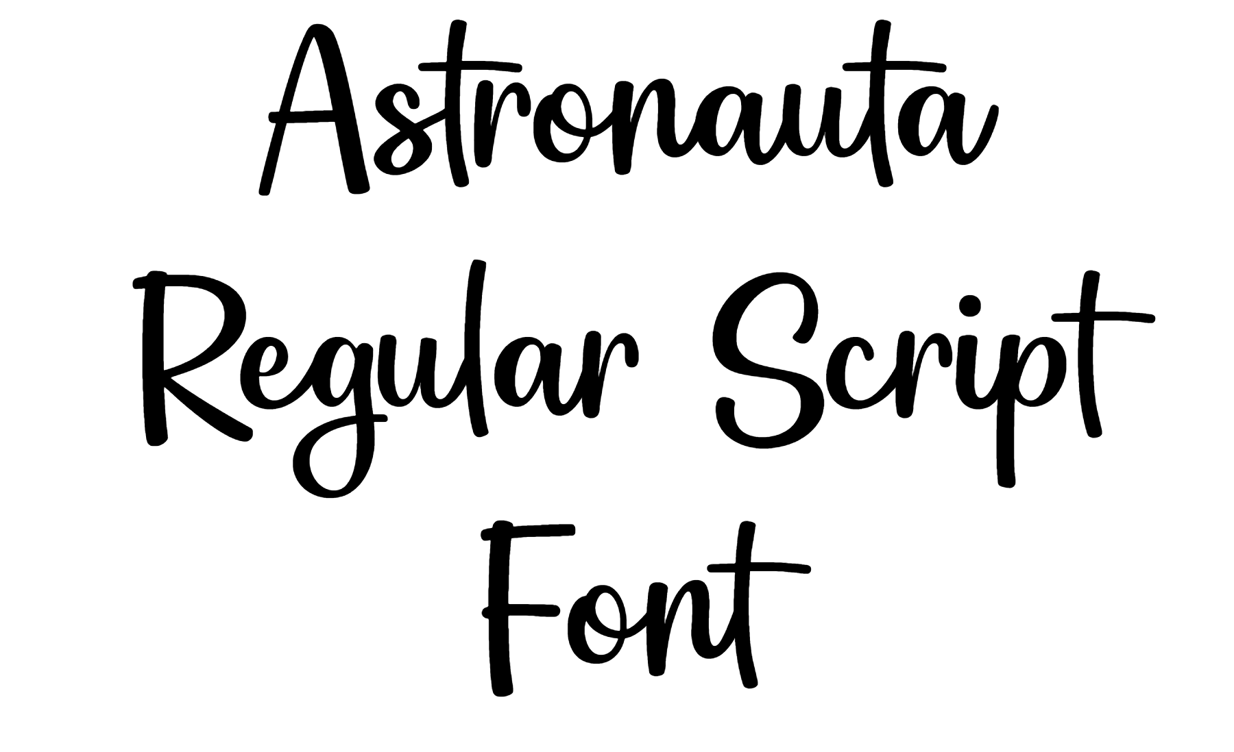 Astronauta Regular Script Font - Dafont Style