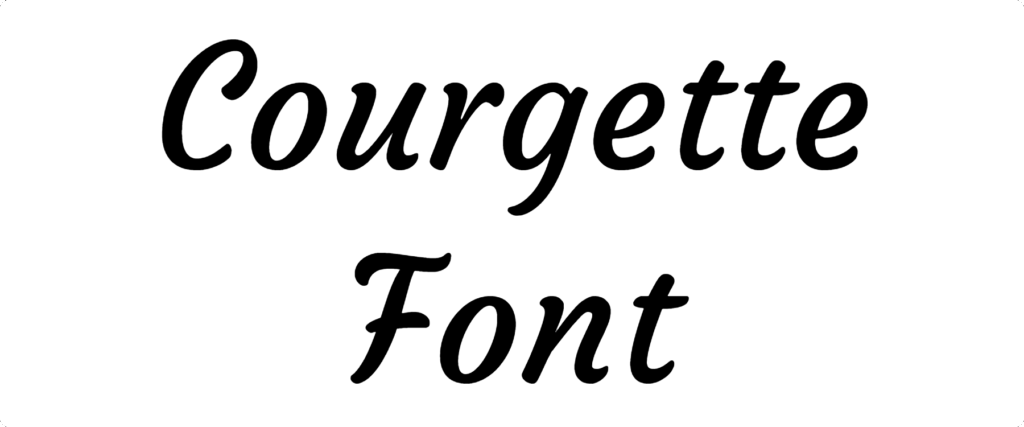 Courgette Font - Dafont Style