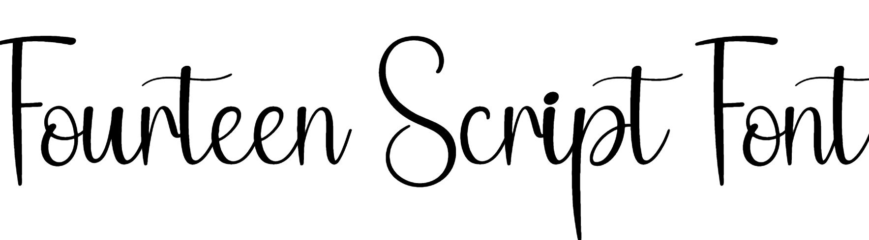 Fourteen Script Font - DafontStyle