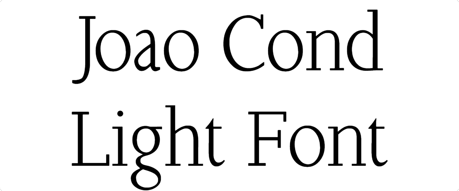 Joao Cond Light Font - DafontStyle