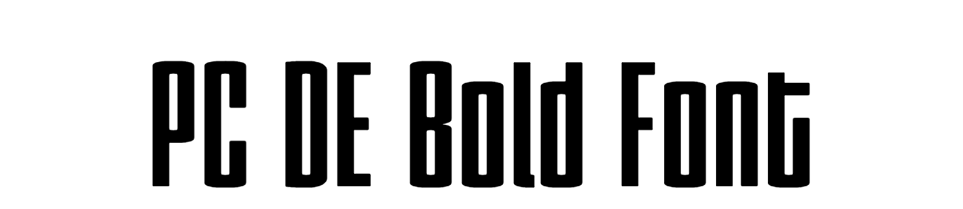 PC DE Bold Font - DafontStyle