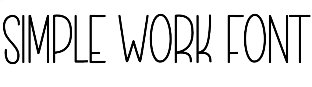 Simple Work Font - Dafont Style