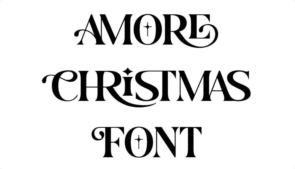 Amore Christmas Font - DafontStyle