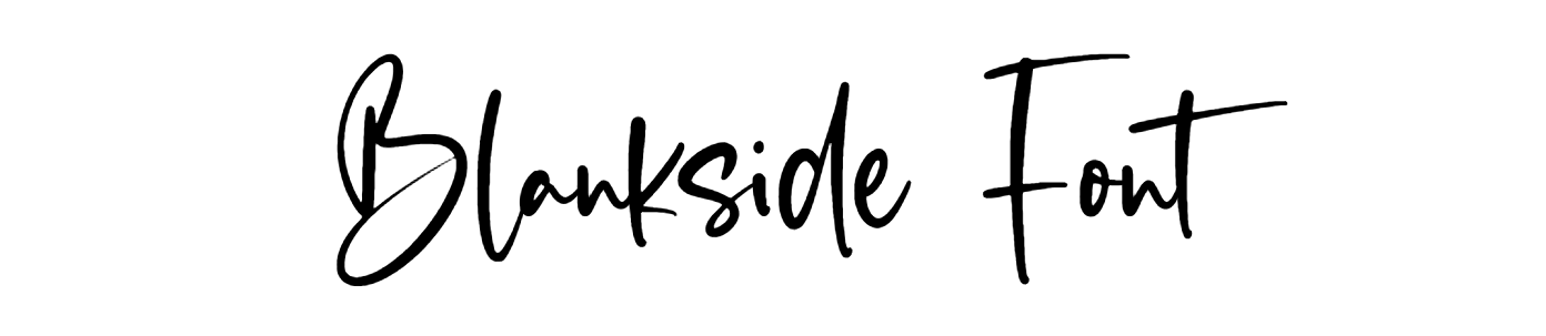 Blankside Font - DafontStyle