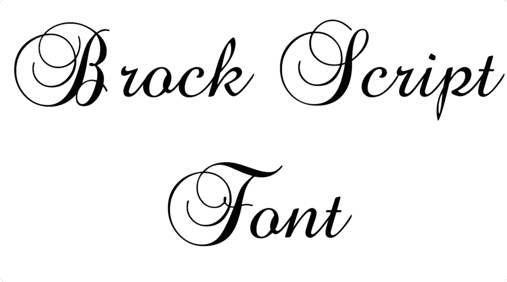 Brock Script Font - DafontStyle