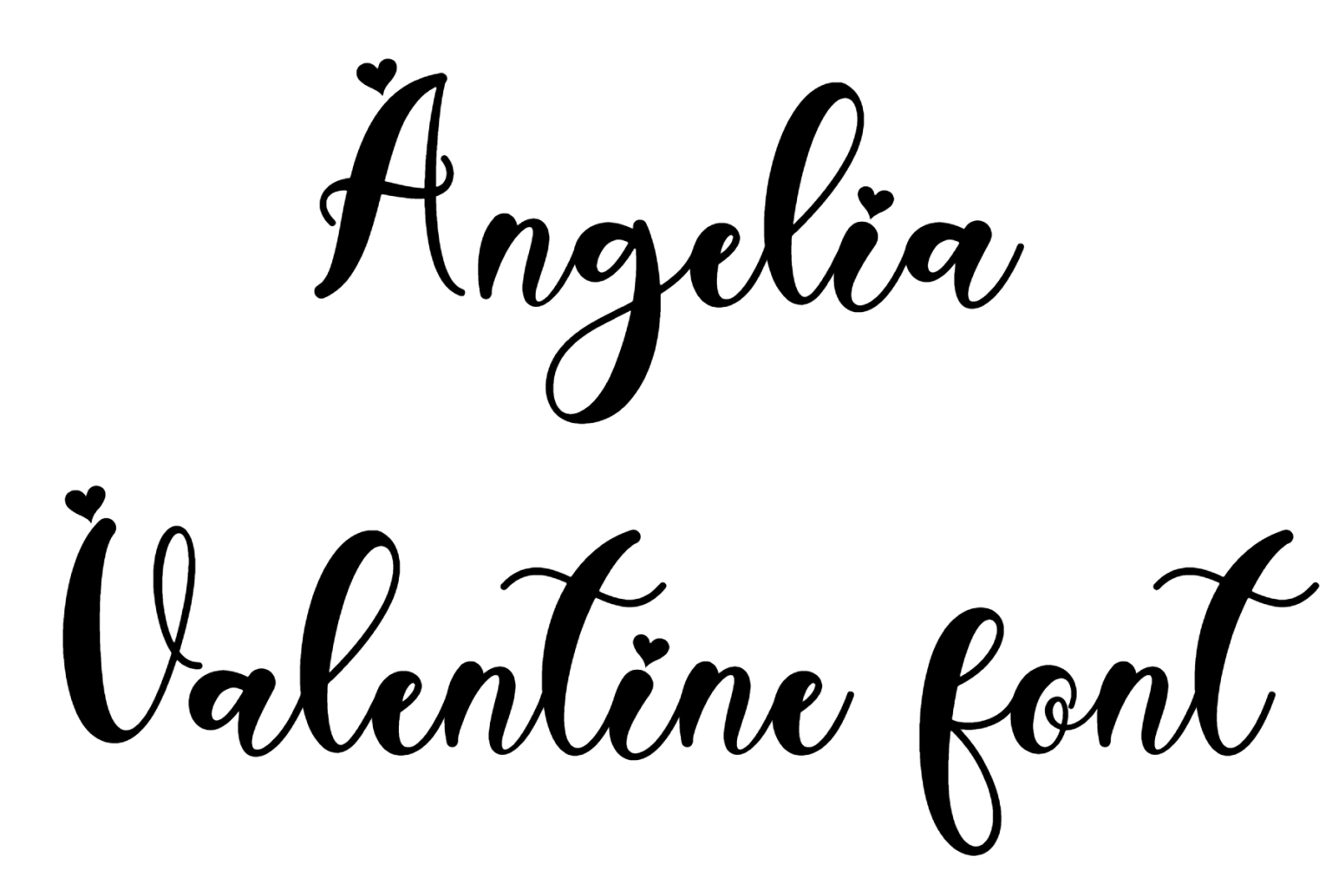 Angelia Valentine font | dafont style