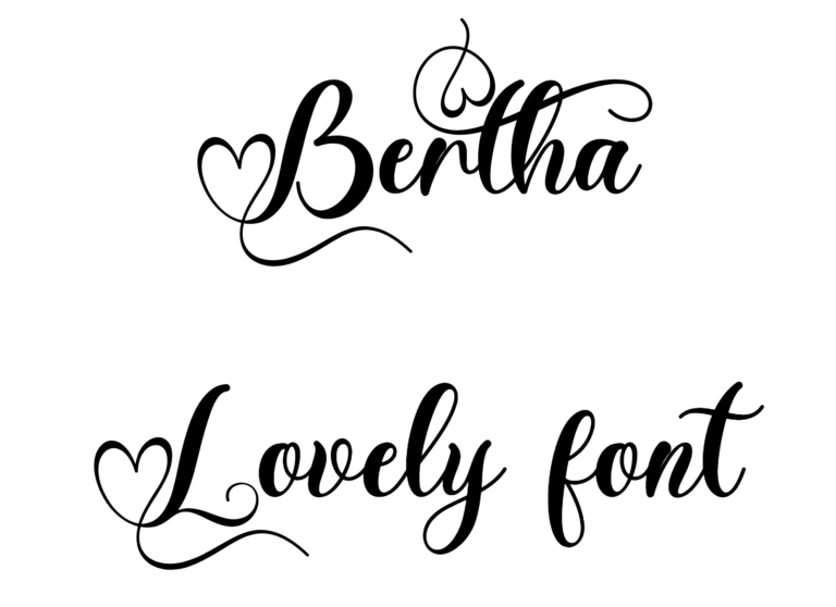 Bertha Lovely font | dafont style