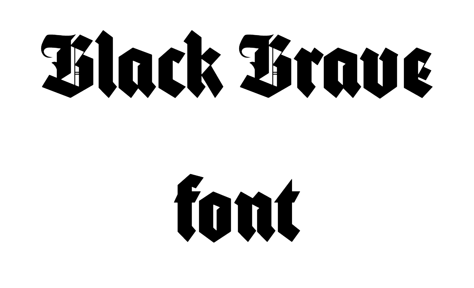 Black Brave font