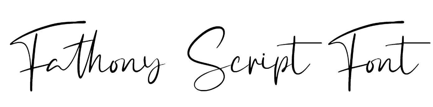 Fathony Script Font - DafontStyle