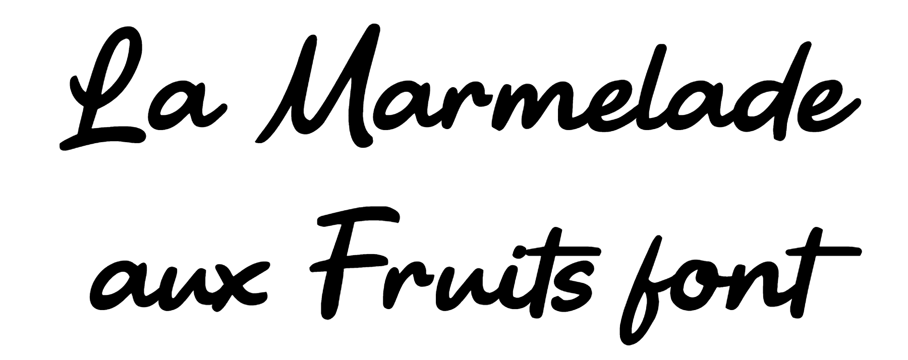 La Marmelade aux Fruits font | dafont style
