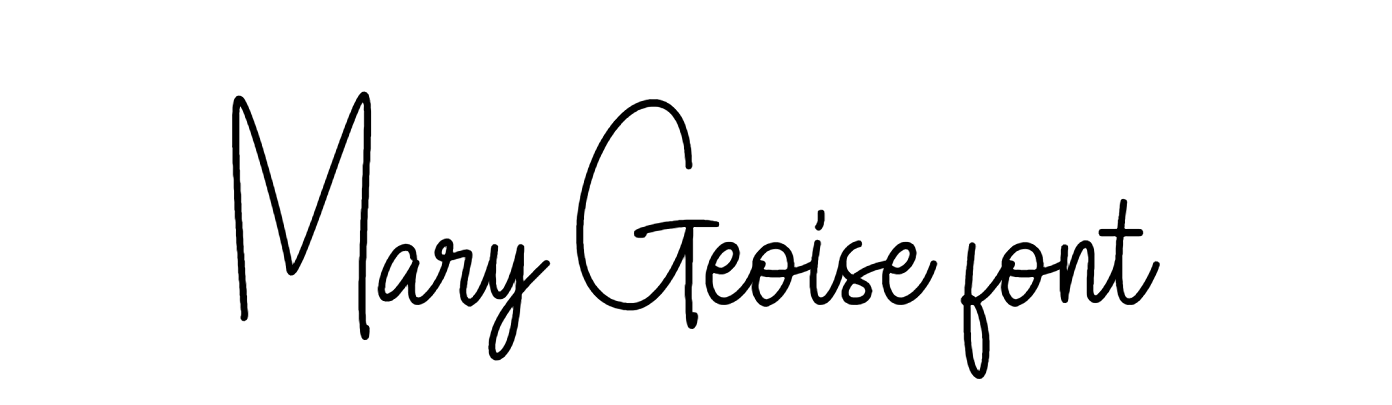 Mary Geoise font | dafont style