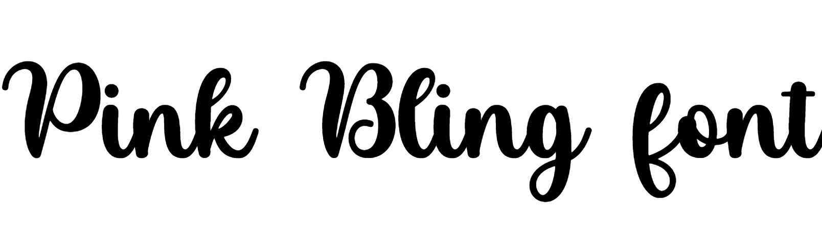 Pink Bling font
