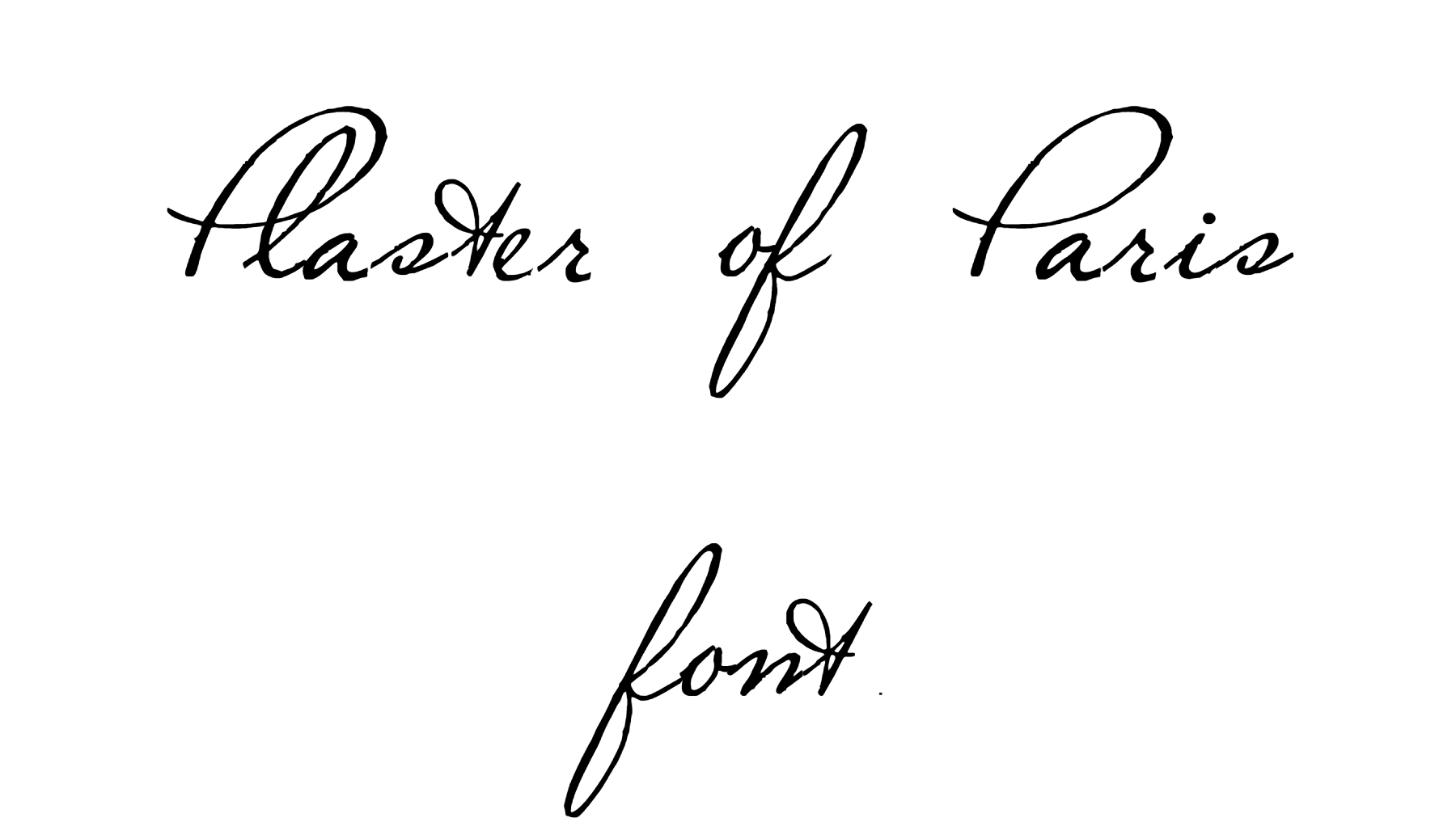 Plaster of Paris font