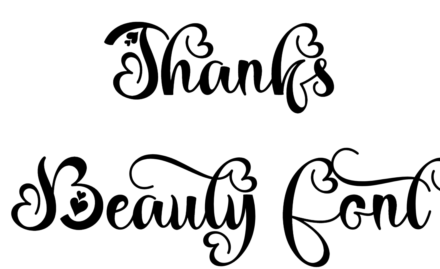 Thanks Beauty font | dafont style