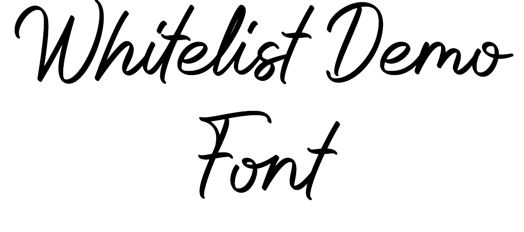 White list Demo font
