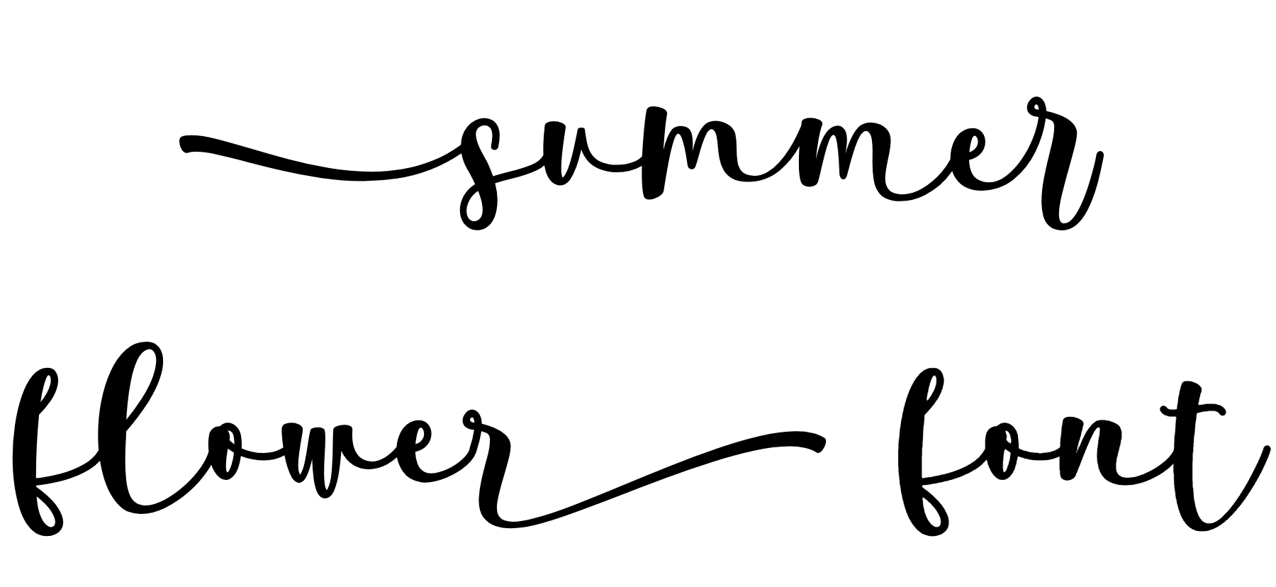 summer flower font